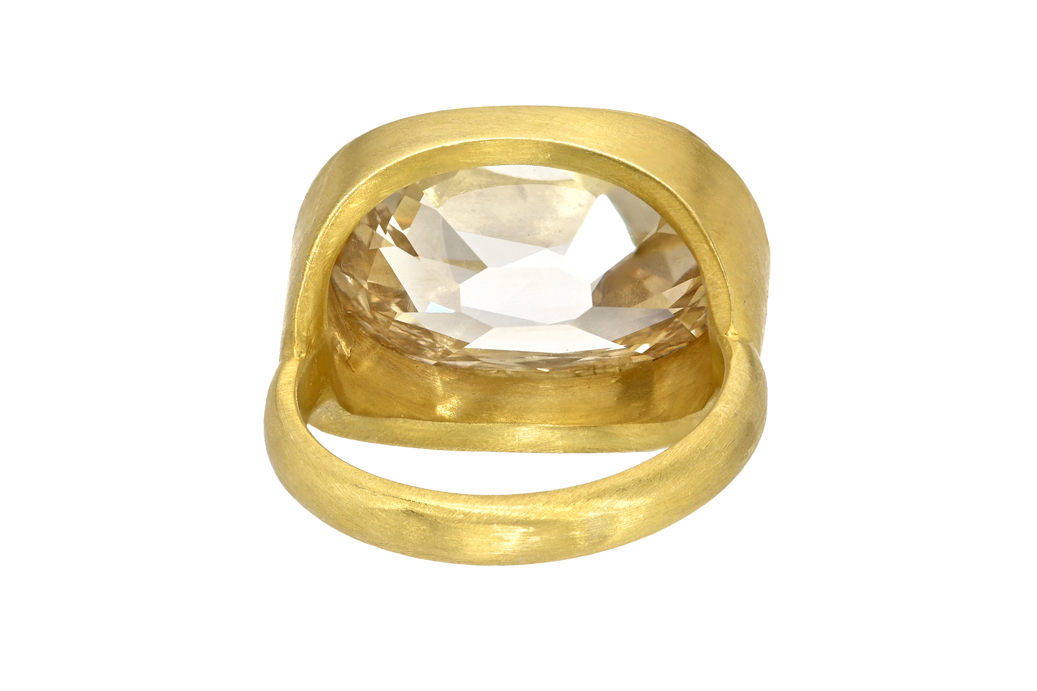 FANCY ORANGE BROWN OLD MINE CUT DIAMOND ZIGGURAT GEM SIGNATURE BAND – DARIUS