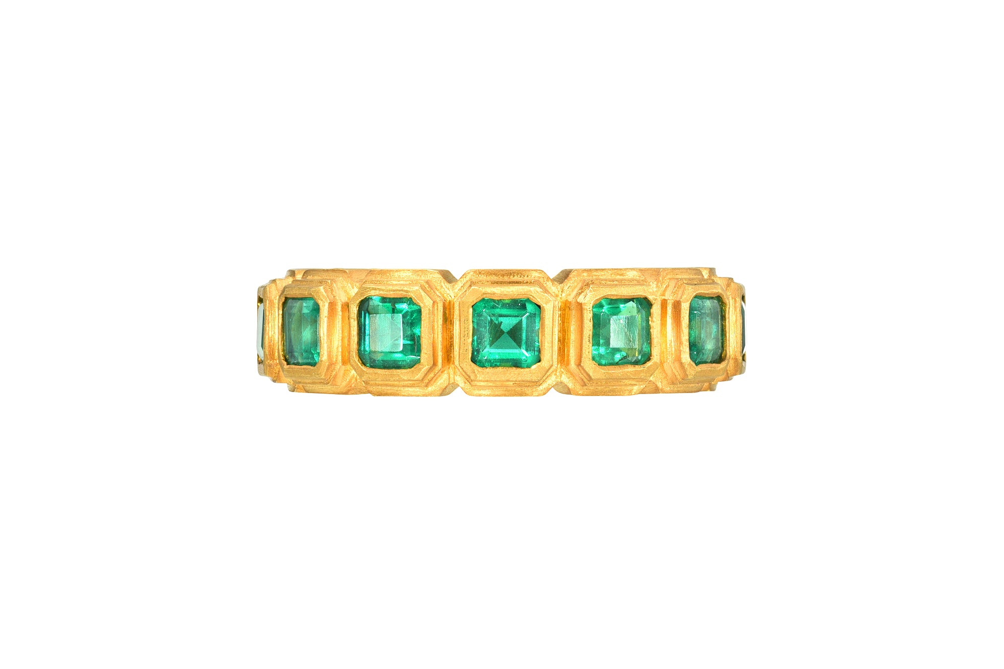 EMERALD ZIGGURAT ETERNITY BAND – DARIUS