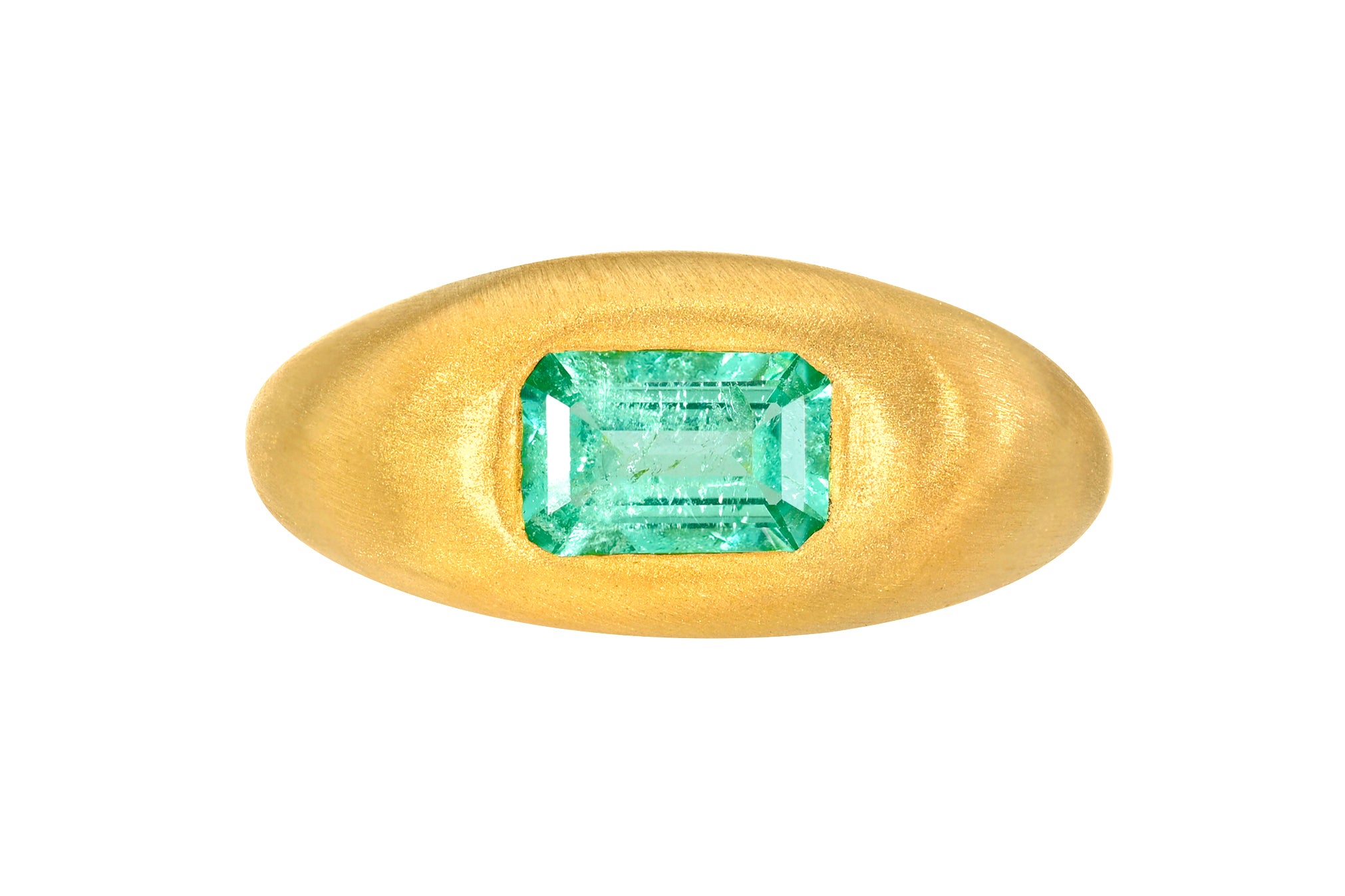 MINT EMERALD GEM SIGNET RING – DARIUS